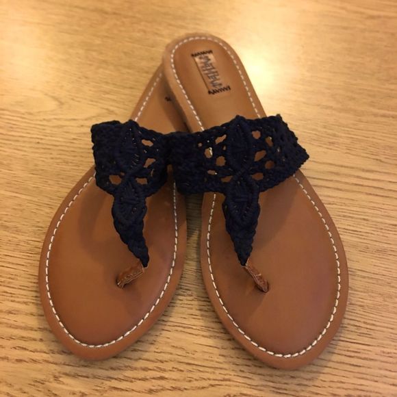 Mad Love | Shoes | Nwot Mad Love Black Crochet Slipon Flat Sandals Size | Poshmark